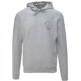 Aquascutum Aldis Emblem Logo Grauer Kapuzenpullover