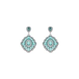 Luxenter Ohrringe in Silberoptik mit gr&uuml;nem Paraiba-Hydrothermalquarz &ndash; Rirai