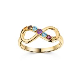 ZEEme Gemstones Ring 925/- Sterling Silber vergoldet Infinity