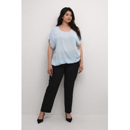 Kaffe Kurzarm-Bluse Loose fit Celestial Blue light blue