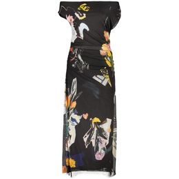 Desigual Schwarzes Viskose Damenkleid