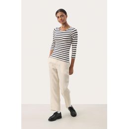 PART TWO T-shirt Gerade Passform Navy and White Stripe blue white