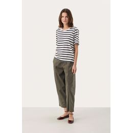 PART TWO T-shirt Gerade Passform Navy and White Stripe blue white