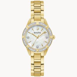 Bulova Sutton Gold Damen Armbanduhr 98R297