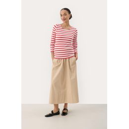 PART TWO T-shirt Gerade Passform Bittersweet and White Stripe red