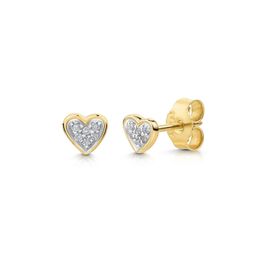 Diamonds by Ellen K. Ohrstecker 585/- Gelbgold bicolor 12 Brill. 0,052ct. Herz