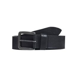 Jack & Jones Lederg&uuml;rtel JACK & JONES, Herren, Gr. 80, schwarz, Leder, unifarben, G&uuml;rtel Lederg&uuml;rtel