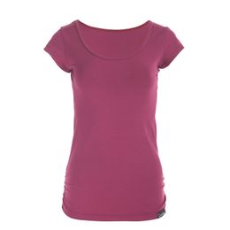 T-Shirt WINSHAPE "WTR4", Damen, Gr. S, lila (berry love), 90% Baumwolle, 10% Elasthan, Rundhals, Shirts T-Shirt, kurzarm