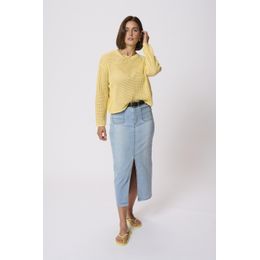 Kaffe Strickpullover Regular fit yellow