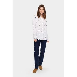 Saint Tropez Langarm - Hemd Oversize fit Ice Titan Harts white