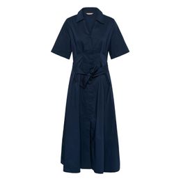 Midikleid Culture "Kleid CUnizzy", Damen, Gr. L, N-Gr, blau (blau iris), Obermaterial: 65% Baumwolle CO. 33% Polyester PES. 2% Elasthan EL., Kleider Midikleid