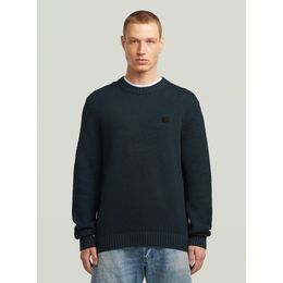 G-Star Raw Longpullover G-STAR "Honey Comb Structure Knit", Herren, Gr. L, dk patriot blau, Obermaterial: 100% Baumwolle, Pullover Longpullover