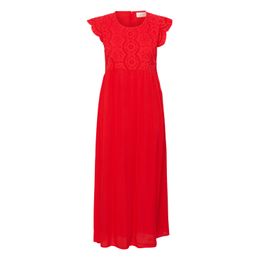 Midikleid Cream "Kleid CRZita", Damen, Gr. 34, N-Gr, rot (high risk rot), Obermaterial: 100% Viskose CV., Kleider Midikleid
