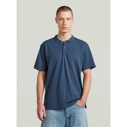 G-Star Raw Poloshirt G-STAR "Core Regular Poloshirt", Herren, Gr. L, rank blau, Obermaterial: 100% Baumwolle, Shirts