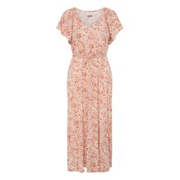 Midikleid Ichi "Casual IHAYA", Damen, Gr. 34, N-Gr, rosa (rose dust), Obermaterial: 97% Viskose CV. 3% Elasthan EL., Kleider Midikleid