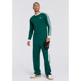 Langarmshirt adidas originals "3-STREIFEN LONGSLEEVE", Herren, Gr. XL, collegiate gr&uuml;n, Obermaterial: 100% Baumwolle, Rundhals, Shirts Langarmshirt