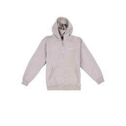 Kapuzenpullover DROPSIZE "Dropsize Dropsize REGULAR FIT ZIP-HOODIE", Herren, Gr. L, flint, 70% Baumwolle, 30% Polyester, unifarben, normal, ohne Ausschnitt, Pullover Kapuzenpullover