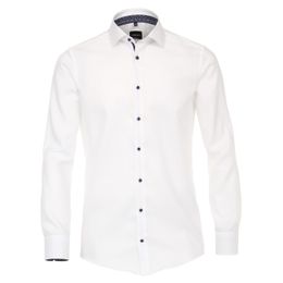 Businesshemd Venti "Venti Businesshemd uni", Herren, Gr. 37, Normalgr&ouml;&szlig;en, wei&szlig;, 100% Baumwolle, unifarben, schmal, Hemden