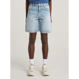 G-Star Raw Shorts G-STAR "Skater Loose Shorts", Damen, Gr. 23, blau (vintage platinum blau), Obermaterial: 100% Baumwolle, Hosen Shorts