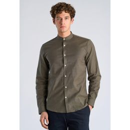 Businesshemd LINDBERGH "Oxford-Hemd Relaxed Fit", Herren, Gr. L, Normalgr&ouml;&szlig;en, army mix, Obermaterial: 97% Baumwolle, 3% Elasthan, Hemden