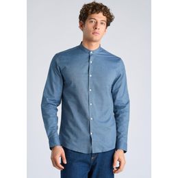 Businesshemd LINDBERGH "Oxford-Hemd Relaxed Fit", Herren, Gr. L, Normalgr&ouml;&szlig;en, dust blau mix, Obermaterial: 97% Baumwolle, 3% Elasthan, Hemden