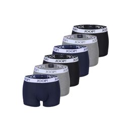 JOOP! Boxershorts JOOP "Boxershort Everyday 6er Pack", Herren, Gr. L, bunt (grau, schwarz, blau), Obermaterial: 95% Baumwolle CO. 5% Elasthan EL., Unterhosen