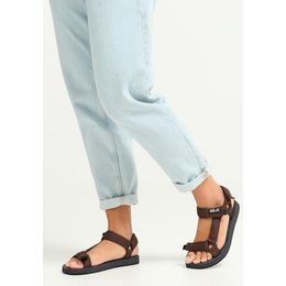 Sandale Jack Wolfskin "TAIGA SANDAL W", Damen, Gr. 37, schwarz mahogany, Synthetik, Schuhe Sandale, Sommerschuhe, Outdoorsandale