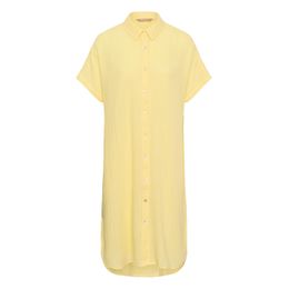 Midikleid Culture "Kleid CUelina", Damen, Gr. L, N-Gr, gelb (lemon meringue), Obermaterial: 100% Baumwolle CO., Kleider Midikleid