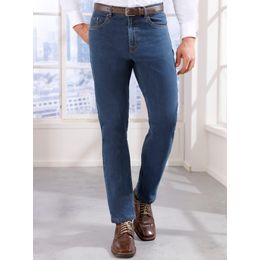 Thermohose CLASSIC, Herren, Gr. 23, Unterbauchgr&ouml;&szlig;en, blau (blau, bleached), 85% Baumwolle, 14% Polyester, 1% Elasthan, unifarben, lang, Hosen Thermohose