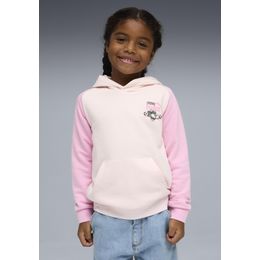 Kapuzensweatshirt Puma "SUPER HOODIE TR PS", M&auml;dchen, Gr. 116, jasmine flower, Sweatware, Obermaterial: 68% Baumwolle, 32% Polyester, bedruckt, regular fit normal, angesetztes B&uuml;ndchen, Sweatshirts, f&uuml;r Kinder, sportlicher Stil, mit Print-Applikation, mit Kapuze