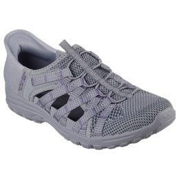 Slip-On Sneaker Skechers "REGGAE FEST 2.0-NEAP TIDE", Damen, Gr. 36, grau, Textil, meliert, Schuhe, Slipper, Barfu&szlig;schuh, Sandale mit Gummizug