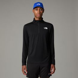 Funktionsshirt The North Face, Herren, Gr. XL, schwarz (tnf schwarz), Web, Obermaterial: 100% Polyester, unifarben, normal, Rundhals, Shirts Funktionsshirt, mit Stehkragen, mit Rei&szlig;verschluss, pflegeleicht