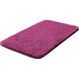 Badematte Grund "Melange" Gr. 4, lila (beere), H:27mm, Polyacryl, Badematten, Badematte, besonders dichter Flor