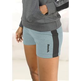 Relaxshorts BENCH. LOUNGEWEAR, Damen, Gr. 32/34, N-Gr, gr&uuml;n (mint, schwarz), Jersey, Obermaterial: 60% Baumwolle, 40% Polyester, bedruckt, unifarben mit Farbeinsatz, bequem kurz, Hosen, mit bequemen B&uuml;ndchen und Seitenstreifen, Home- und Loungewear Serie