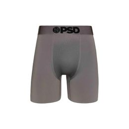 Boxershorts PSD "PSD GUN METAL SLD", Herren, Gr. L, 1 Stk., grau (gray), 88% Polyester, 12% Elasthan, Unterhosen