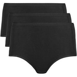 Taillenslip Nina von C., Damen, Gr. 42, schwarz, Obermaterial: 93% Baumwolle, 7% Elasthan, unifarben, k&ouml;rpernah, Unterhosen Taillenslip, basic, eng, elastisch, weich, atmungsaktiv, bequem, Baumwollmix