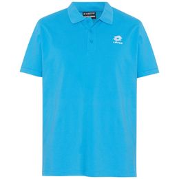 Poloshirt Lotto, Herren, Gr. L (52/54), blau (malibu blau), 100% Cotton, unifarben, normal, ohne Ausschnitt, Flachstrickb&uuml;ndchen, Shirts, - in hochwertiger Baumwoll-Piqu&eacute; Qualit&auml;t