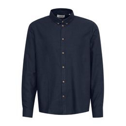 !Solid Langarmhemd SOLID "Langarmhemd SDPepe", Herren, Gr. L, N-Gr, blau (insignia blau melange), Obermaterial: 60% Baumwolle CO. 40% Polyester PES., Hemden