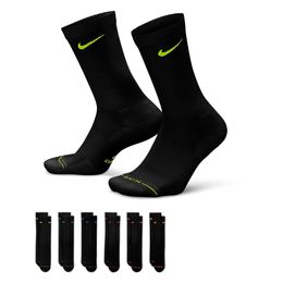 Funktionssocken Nike "U NK ED ELVD CRW 6P - 144", Damen, Gr. L (42/45), multi, color2, Obermaterial: 60% Baumwolle, 36% Polyester, 3% Elasthan, 1% Nylon, Socken, f&uuml;r sportliche Aktivit&auml;ten, f&uuml;r verschiedene Sportarten