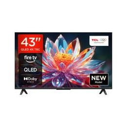 TCL 43T6C , QLED-Fernseher 108 cm (42.5 Zoll), schwarz, UltraHD/4K, Triple Tuner, Fire TV