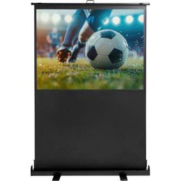 MAGNETOPLAN mobile Pull-Up Bodenleinwand, B 1800 x H 1350 mm, f&uuml;r den Innenbereich, 4:3, Bildqualit&auml;t 4K HD, h&ouml;henverstellbar, PVC, schwarz-wei&szlig;