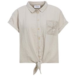 Gina Damen Musselin-Bluse mit Knotendetail