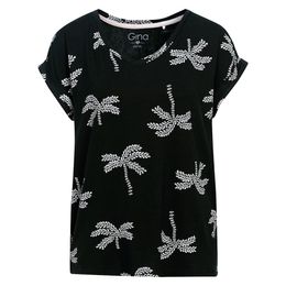 Gina Damen T-Shirt mit Allover-Print