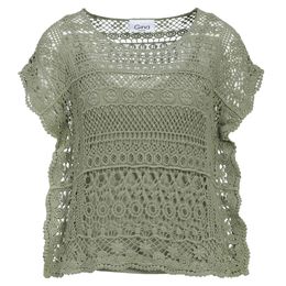 Gina Damen Spitzenbluse mit Top