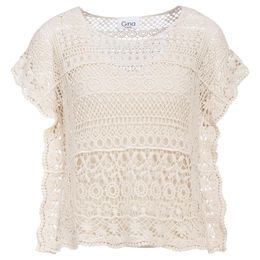 Gina Damen Spitzenbluse mit Top