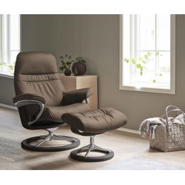 Relaxsessel stressless "Sunrise", braun (mole batick), B:79cm H:103cm T:73cm, Leder BATICK: BATICK ist ein leicht korrigiertes, durchgef&auml;rbtes und genarbtes M&ouml;belleder, bei dem die meisten Unebenheiten und Spuren in der Regel entfernt wurden.;Leder PALOMA: PALOMA ist ein durchgef&auml;rbtes Semianilin-M&ouml;belleder mit nat&uuml;rlicher Narbung.;ROHLEDER Stoff Q2 FARON: Ein fester zuverl&auml;ssiger Boucl&eacute; mit einem