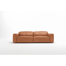 2,5-Sitzer Egoitaliano "Beverly, Designsofa mit erstklassigem Sitzkomfort und tollen Details", braun (ziegelbraun), B:242cm H:95cm T:109cm, Leder CAREZZA (echtes Rindsleder) ist ein Naturleder, dass die urspr&uuml;nglichen Eigenschaften der Haut nicht ver&auml;ndert. Das Vorhandensein von verheilten Narben, K&ouml;rnungsunterschiede, Falten, Adern, Unterschiede in den Farbt&ouml;nen und andere Spuren, die die Natur a