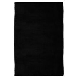 Teppich Kayoom "Chaplin 545", schwarz, B:120cm H:22mm L:170cm, Polyester, Teppiche, Teppich, Kurzflor, Modernes Muster, Uni, Fu&szlig;bodenheizungsgeeignet, Wohnzimmer