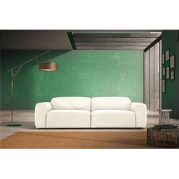 2,5-Sitzer Egoitaliano "Beverly, Designsofa mit erstklassigem Sitzkomfort und tollen Details", beige (cremewei&szlig;), B:242cm H:95cm T:109cm, Leder &raquo;BULL&laquo; (echtes Rindsleder). Geschliffenes, pigmentiertes und behandeltes Rindsleder mit einer Dicke von 1, 3-1, 5 mm. Dieses Leder zeigt eine ziemlich weiche Hand mit einem halb undurchsichtigen Aussehen. Es handelt sich um ein gesch&uuml;tztes Leder. Eine leic