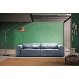 2,5-Sitzer Egoitaliano "Beverly, Designsofa mit erstklassigem Sitzkomfort und tollen Details", grau (smoke), B:242cm H:95cm T:109cm, Leder &raquo;BULL&laquo; (echtes Rindsleder). Geschliffenes, pigmentiertes und behandeltes Rindsleder mit einer Dicke von 1, 3-1, 5 mm. Dieses Leder zeigt eine ziemlich weiche Hand mit einem halb undurchsichtigen Aussehen. Es handelt sich um ein gesch&uuml;tztes Leder. Eine leichte D